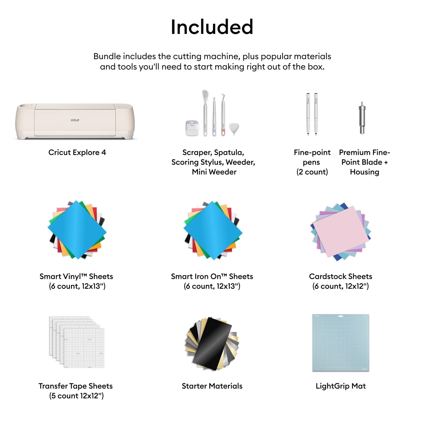 Cricut Explore 4 Seashell vinylkutter bundle – Kuttemaskiner.no